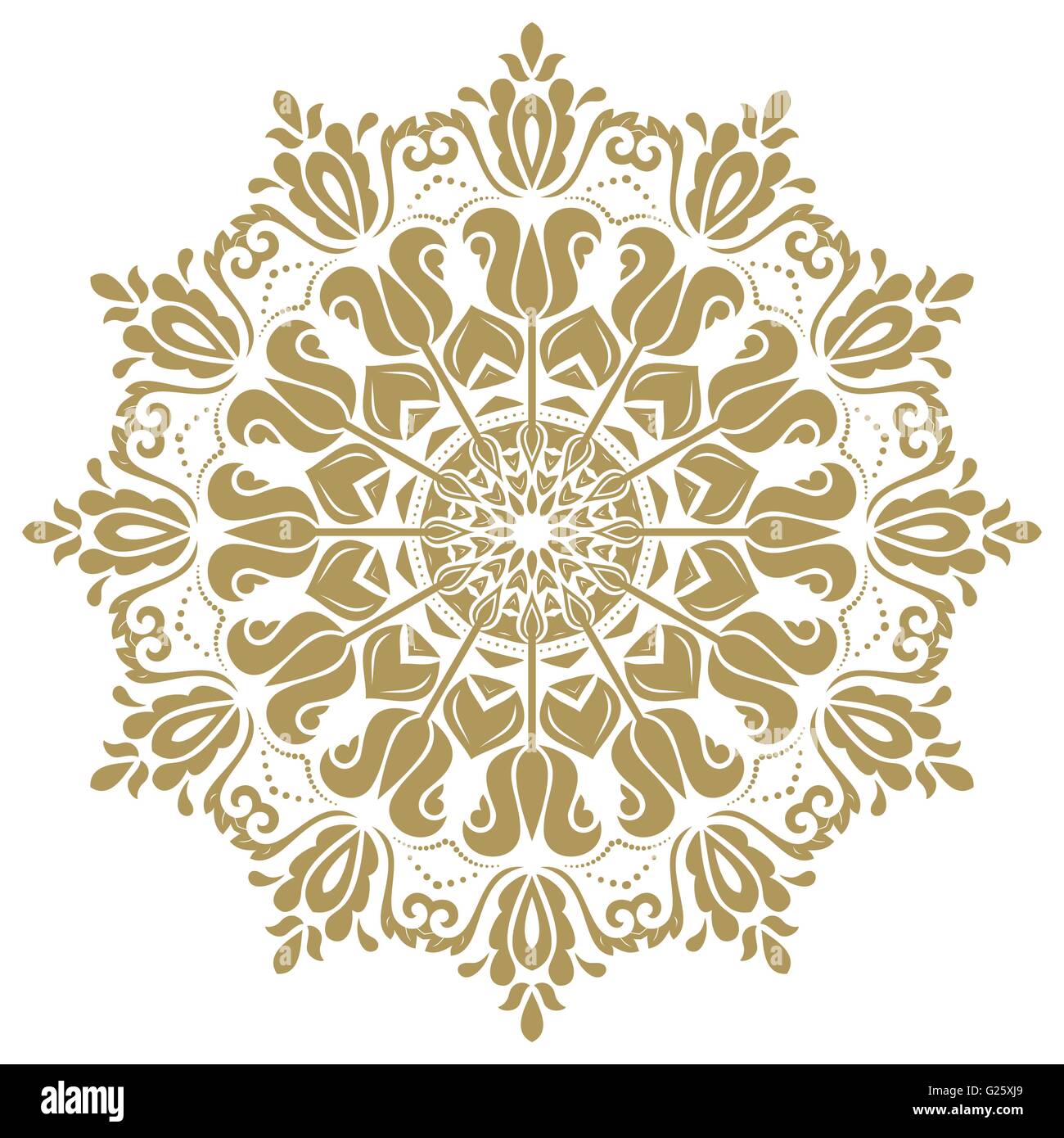 Round frame flower pattern Stock Vector Images - Alamy