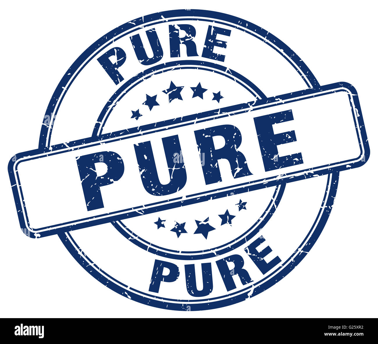 pure blue grunge round vintage rubber stamp Stock Photo - Alamy