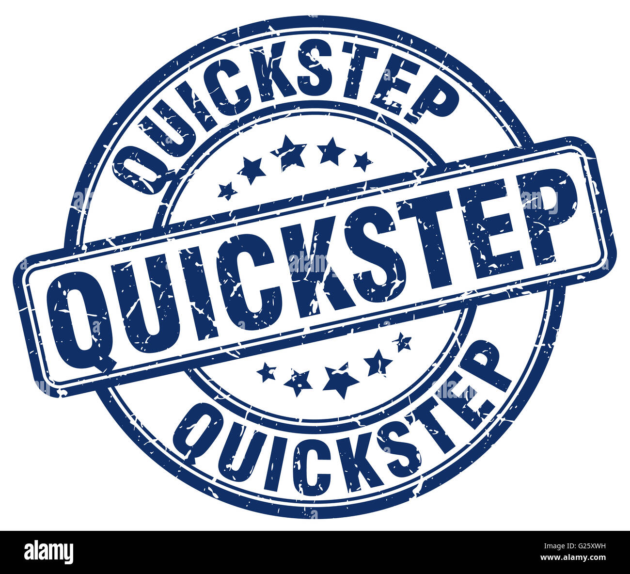 quickstep blue grunge round vintage rubber stamp Stock Photo - Alamy