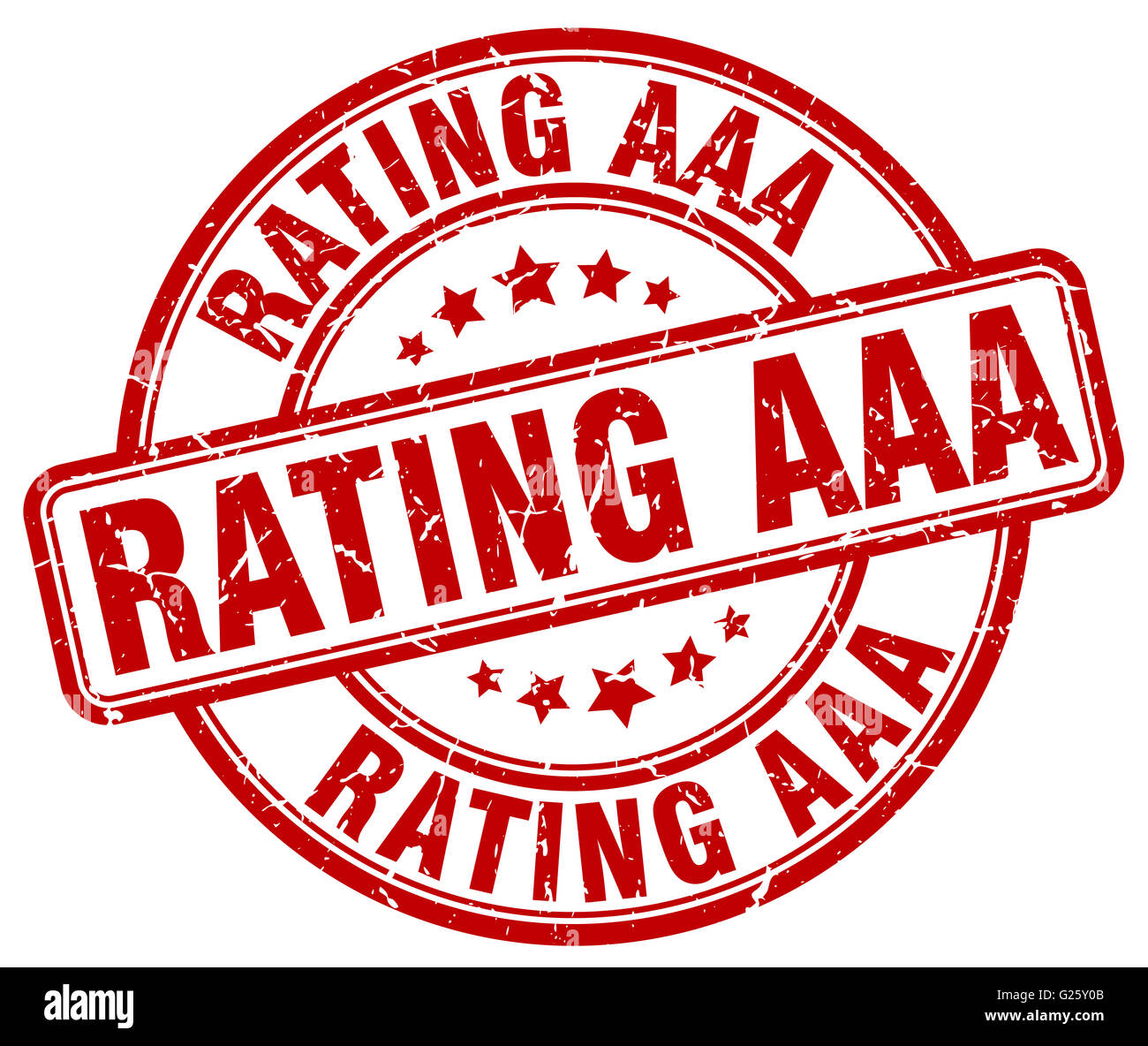 rating aaa red grunge round vintage rubber stamp Stock Photo - Alamy