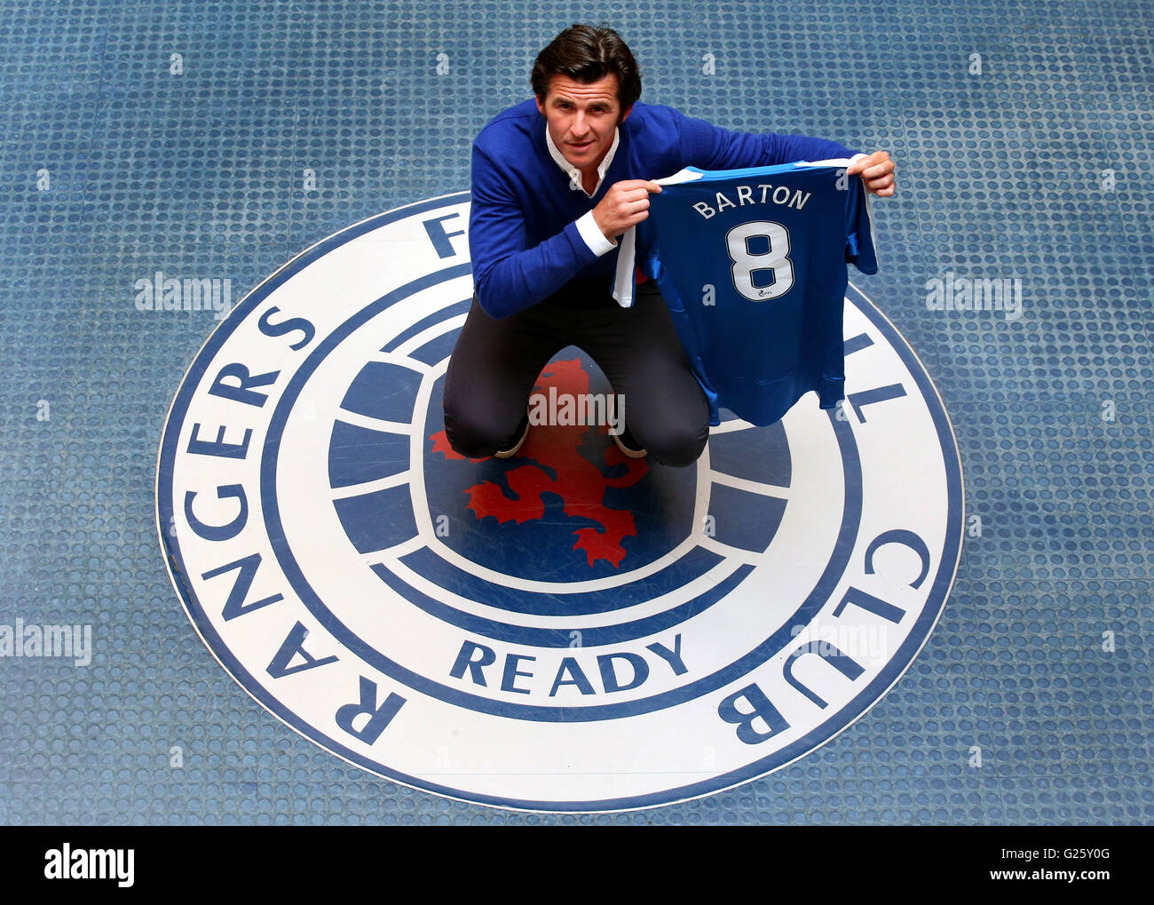 New Rangers signing Joey Barton unveiled at their Murray Park training ...