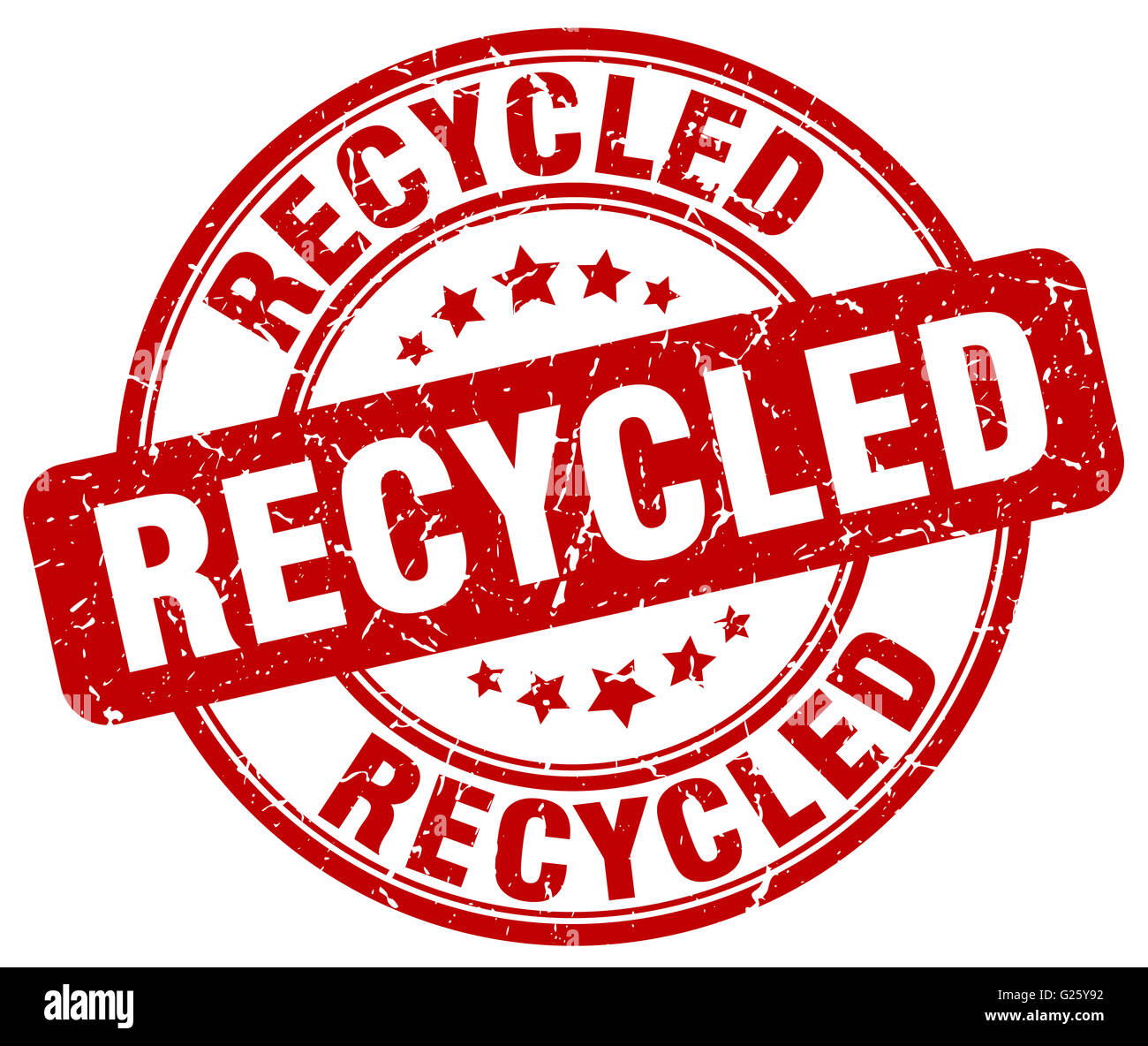 recycled red grunge round vintage rubber stamp Stock Photo - Alamy