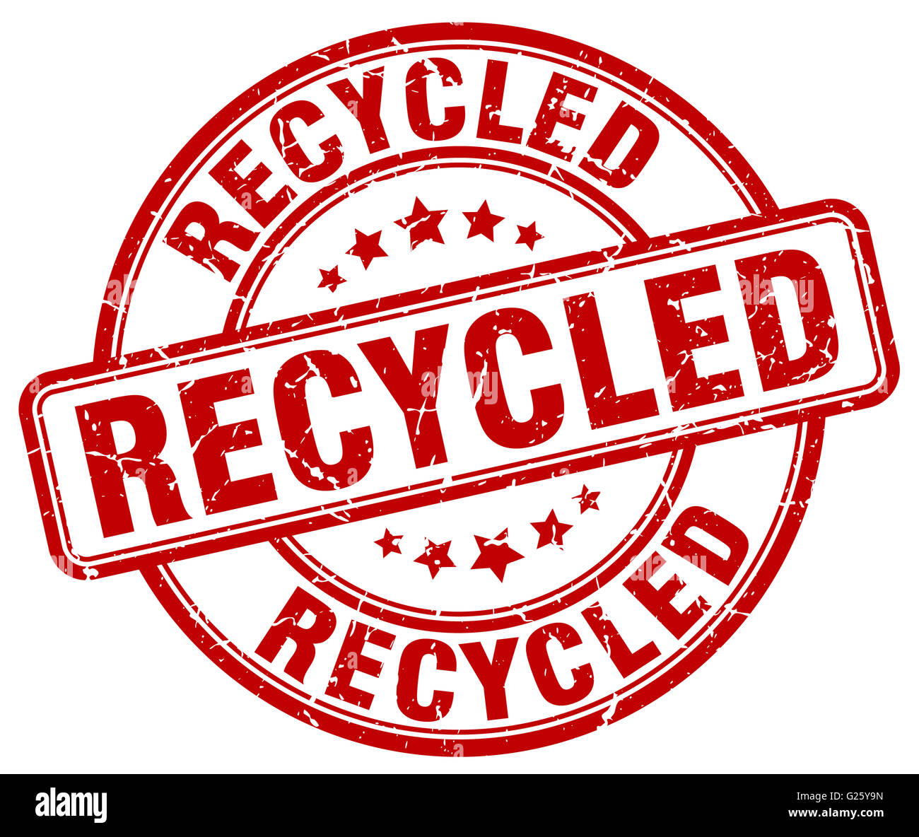 recycled red grunge round vintage rubber stamp Stock Photo - Alamy