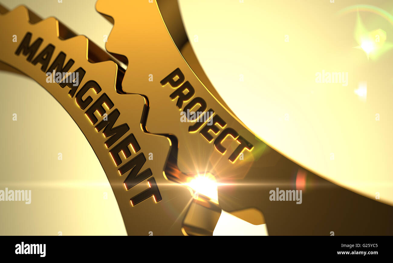 Golden metallic gears team hi-res stock photography and images - Alamy