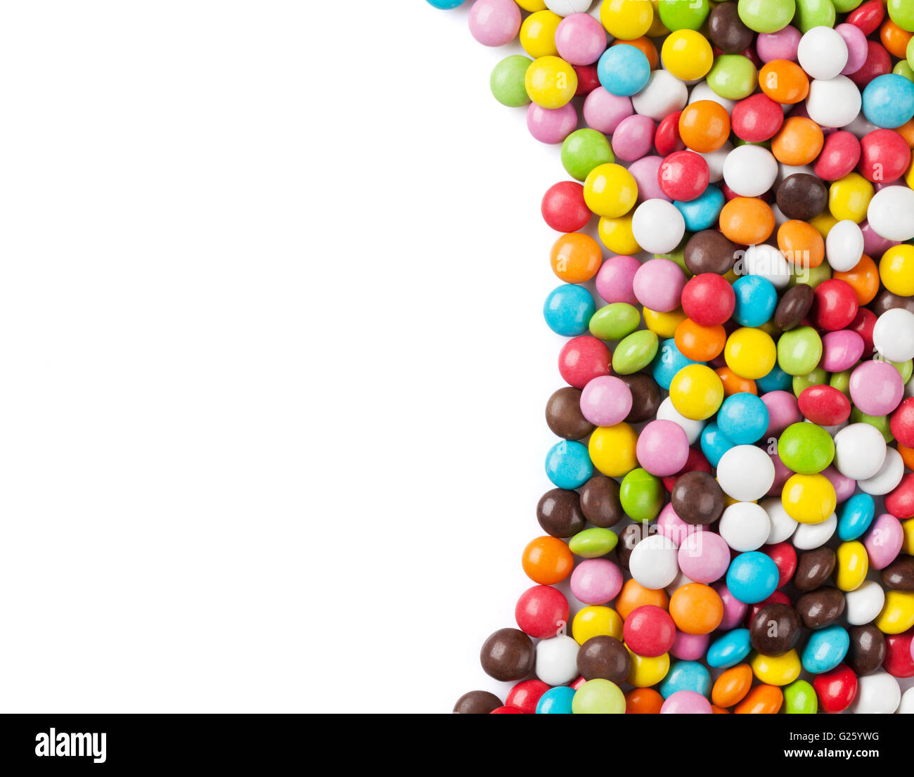 Colorful candies frame. Isolated on white background Stock Photo - Alamy