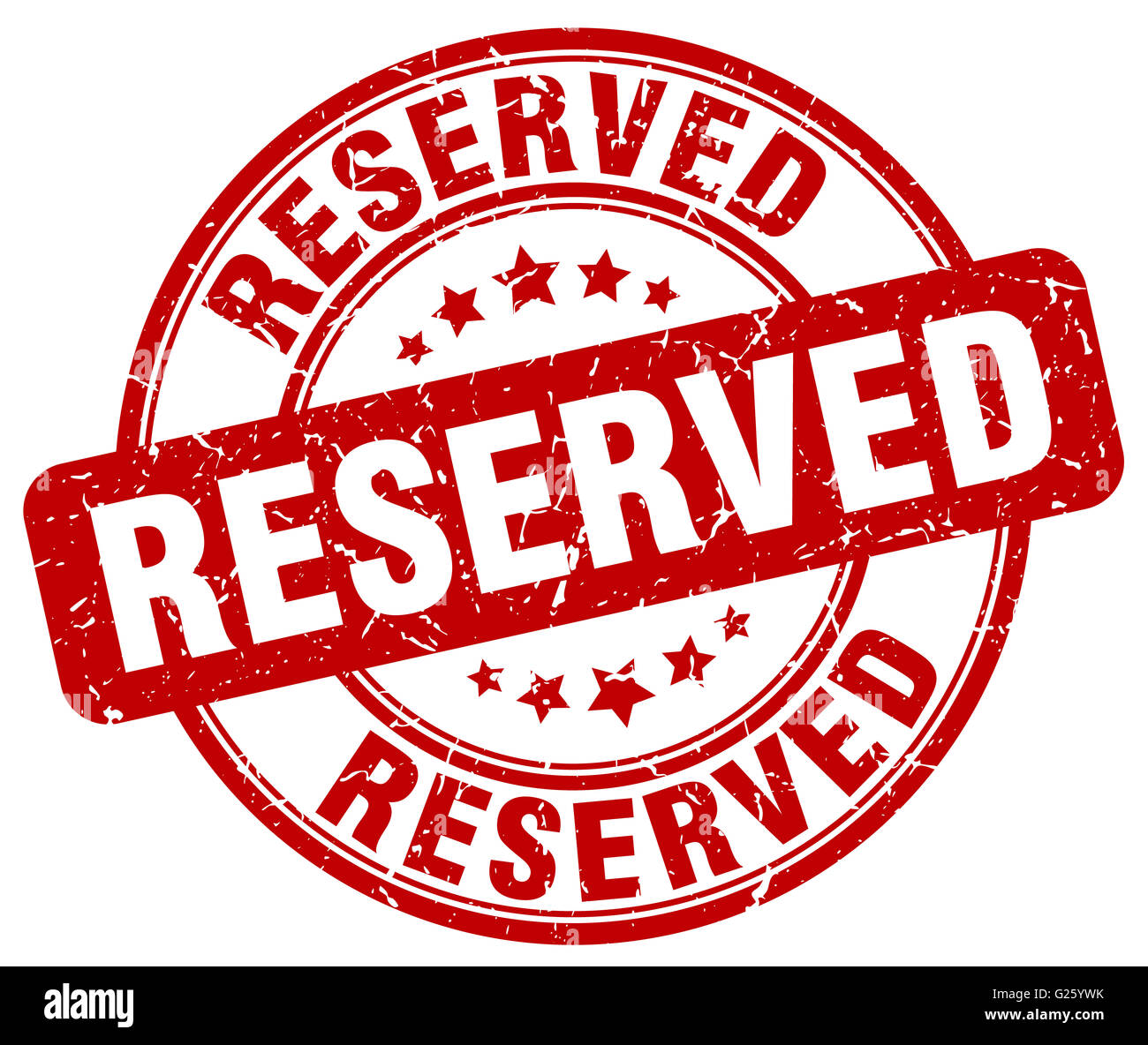 reserved red grunge round vintage rubber stamp Stock Photo - Alamy