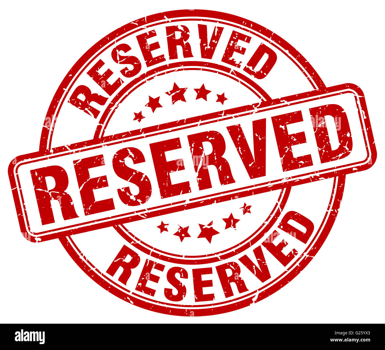 reserved red grunge round vintage rubber stamp Stock Photo - Alamy