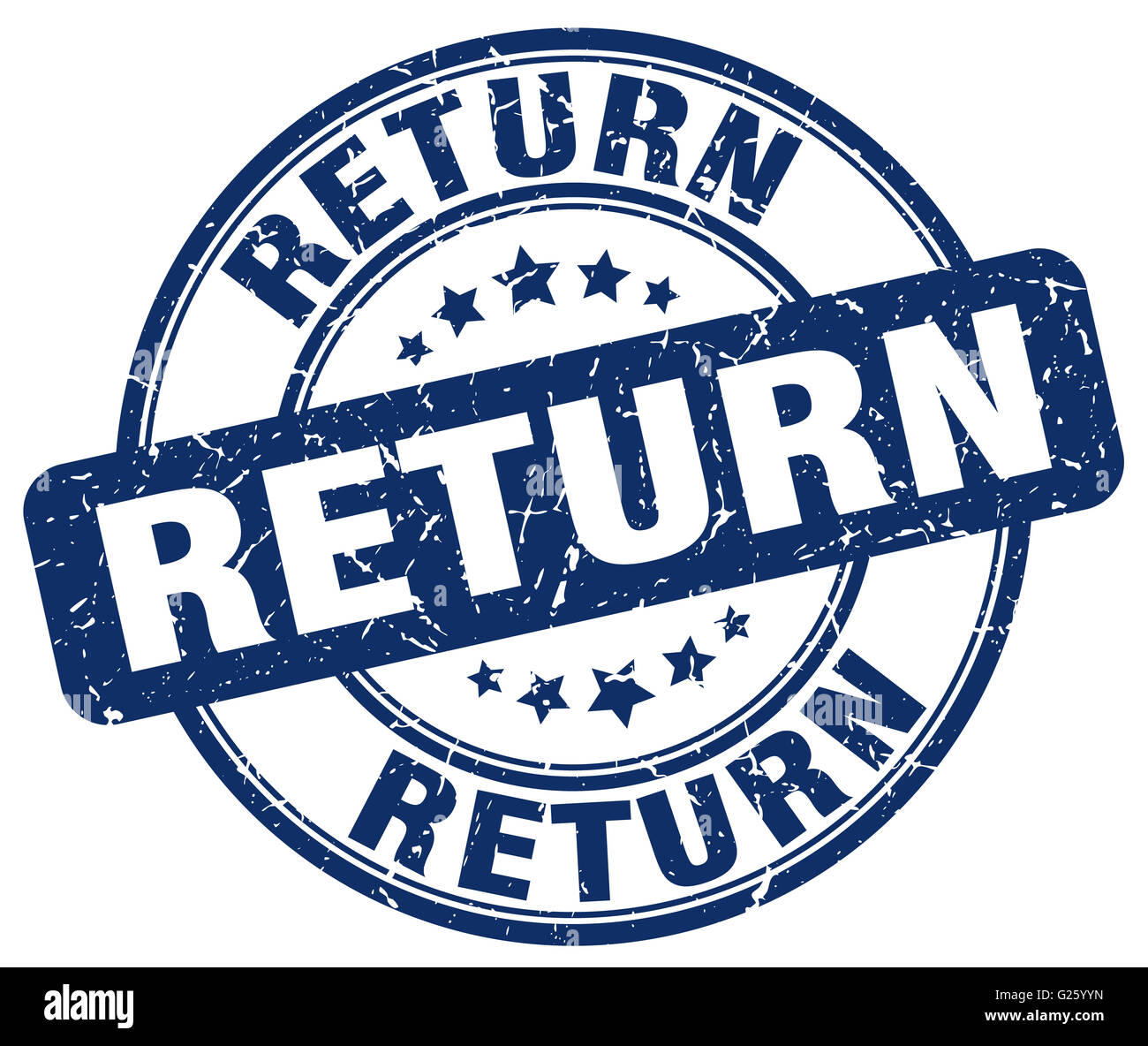 return blue grunge round vintage rubber stamp Stock Photo - Alamy