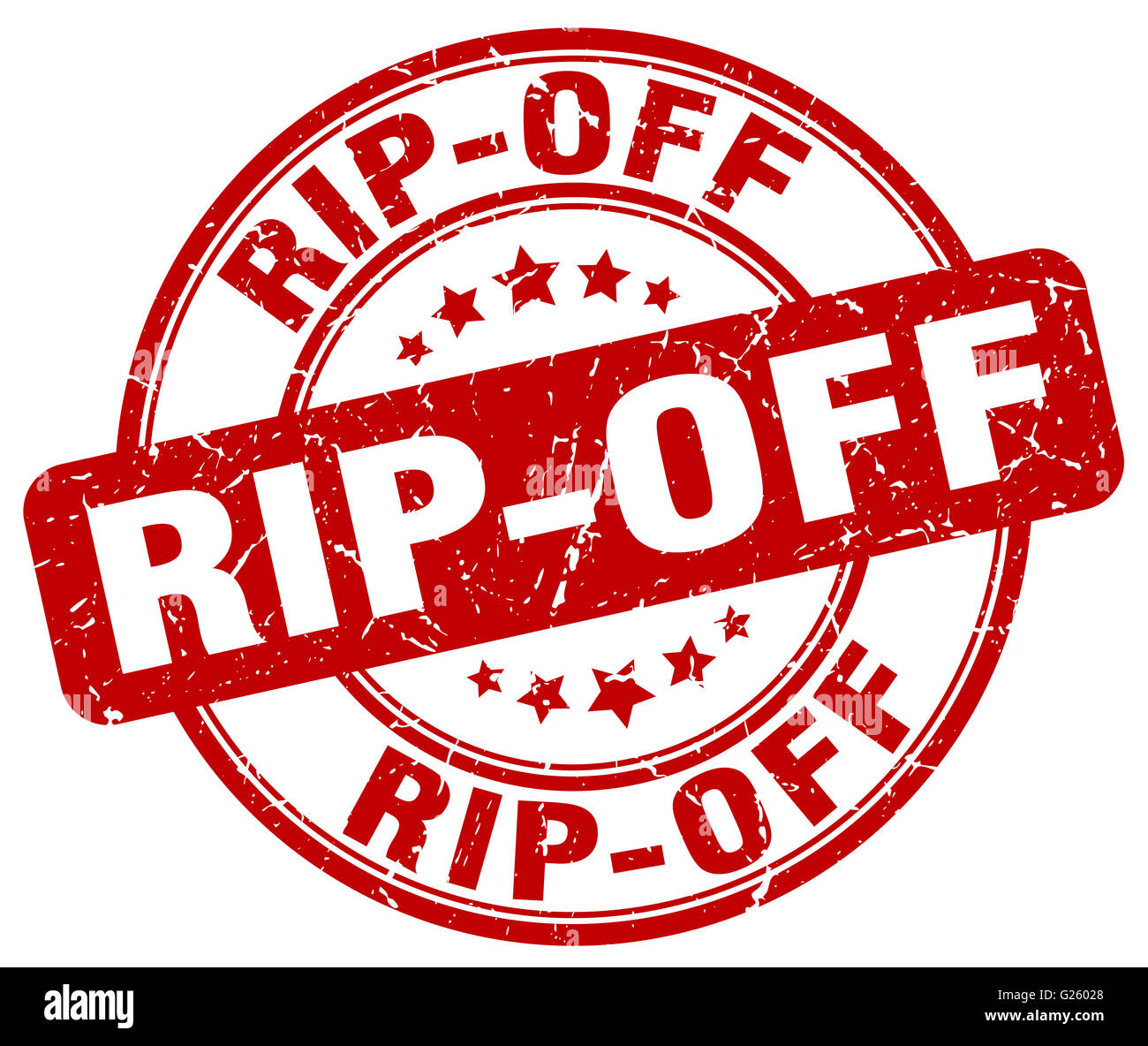 rip-off red grunge round vintage rubber stamp Stock Photo - Alamy