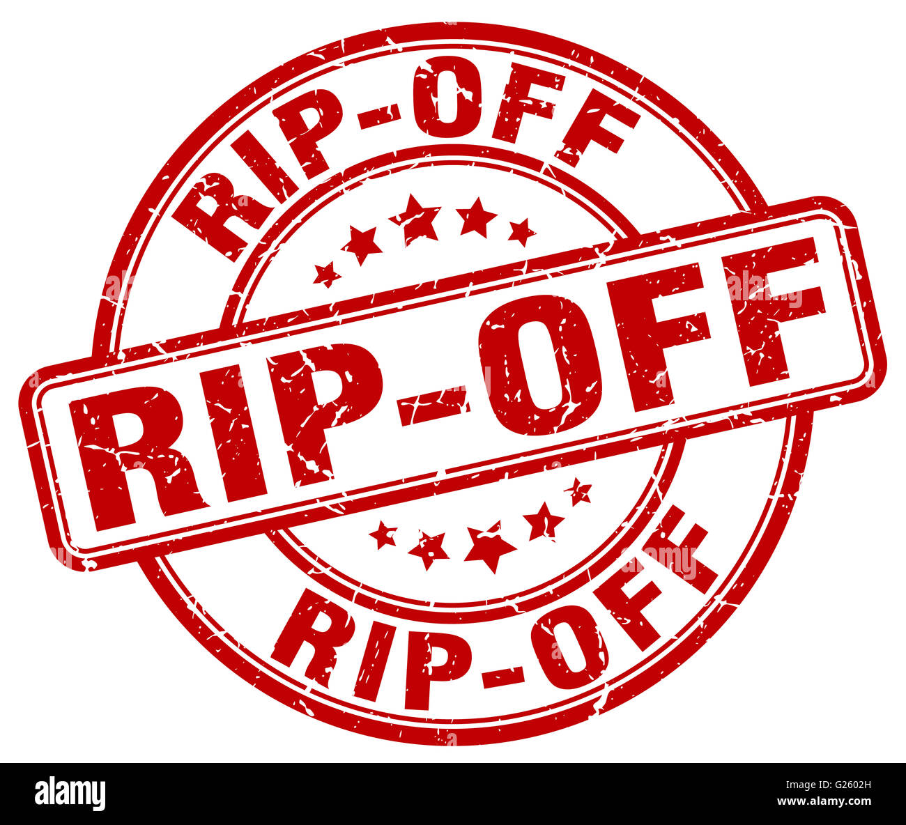 rip-off red grunge round vintage rubber stamp Stock Photo - Alamy