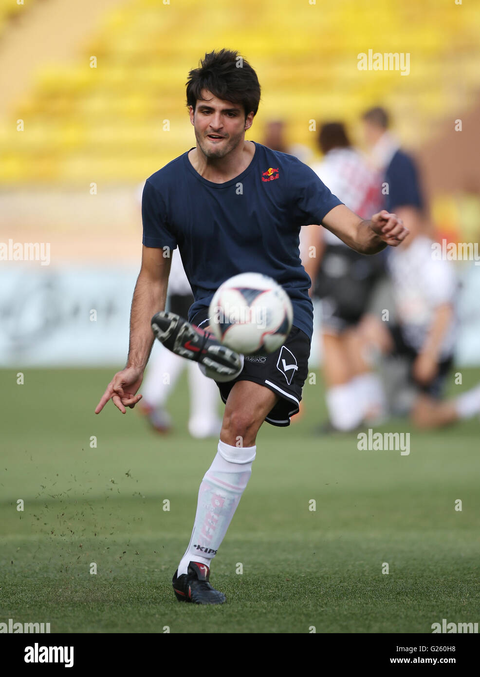 Carlos sainz drivers football match stade louis ii stadium hi-res stock ...