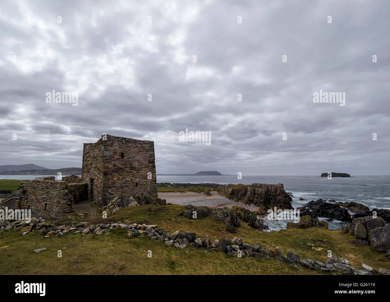 The Castles or Carrickabraghy Castle of O'Doherty Doagh Island ...