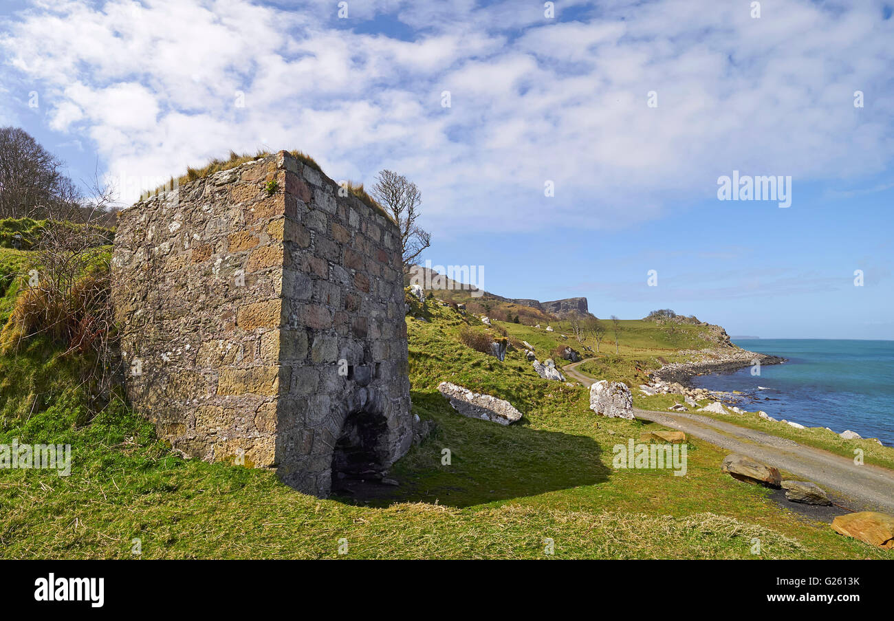 Murlough bay old Lime Kiln on the Ulster Way and Causeway Coastal Route ...