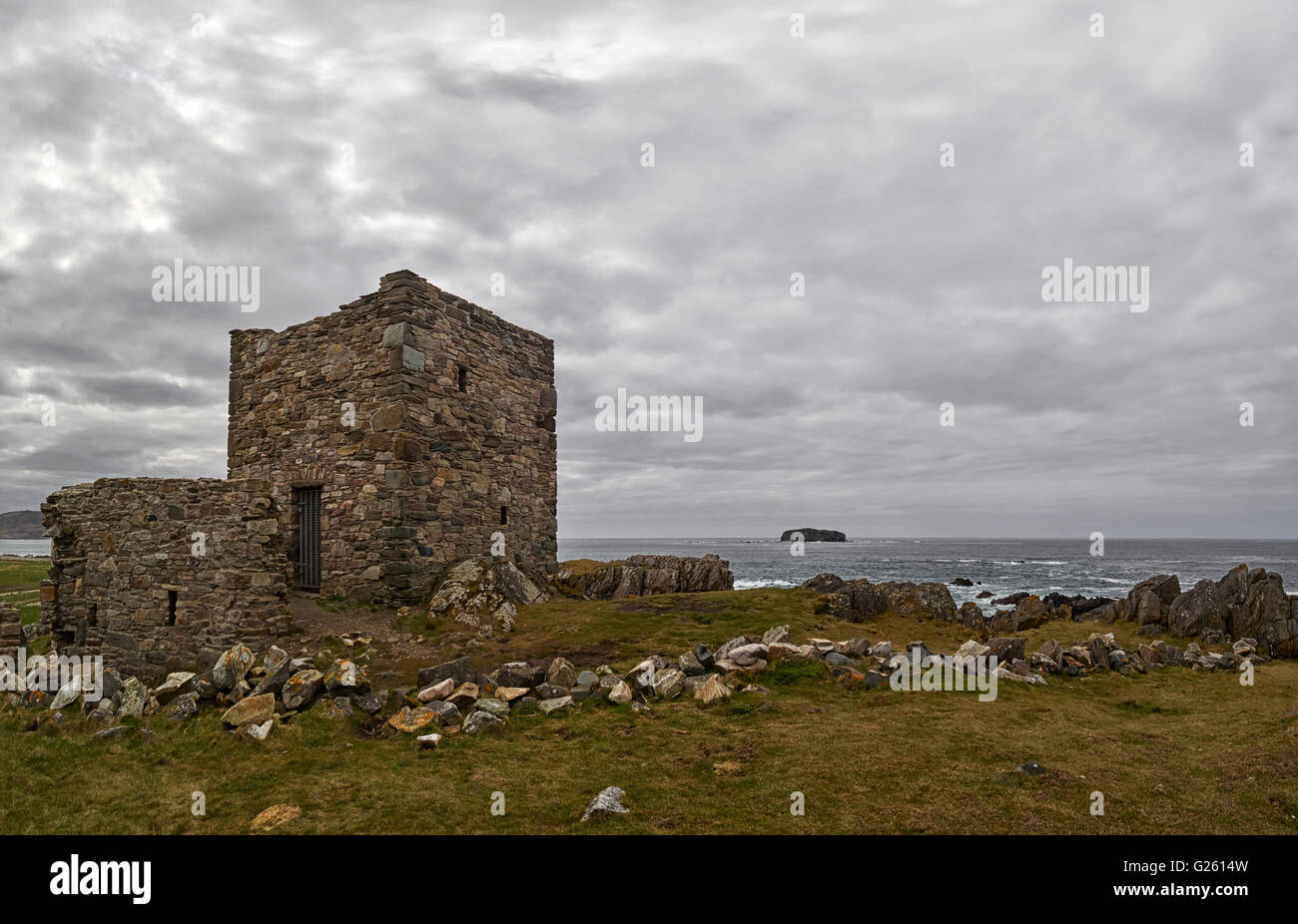 The Castles or Carrickabraghy Castle of O'Doherty Doagh Island ...