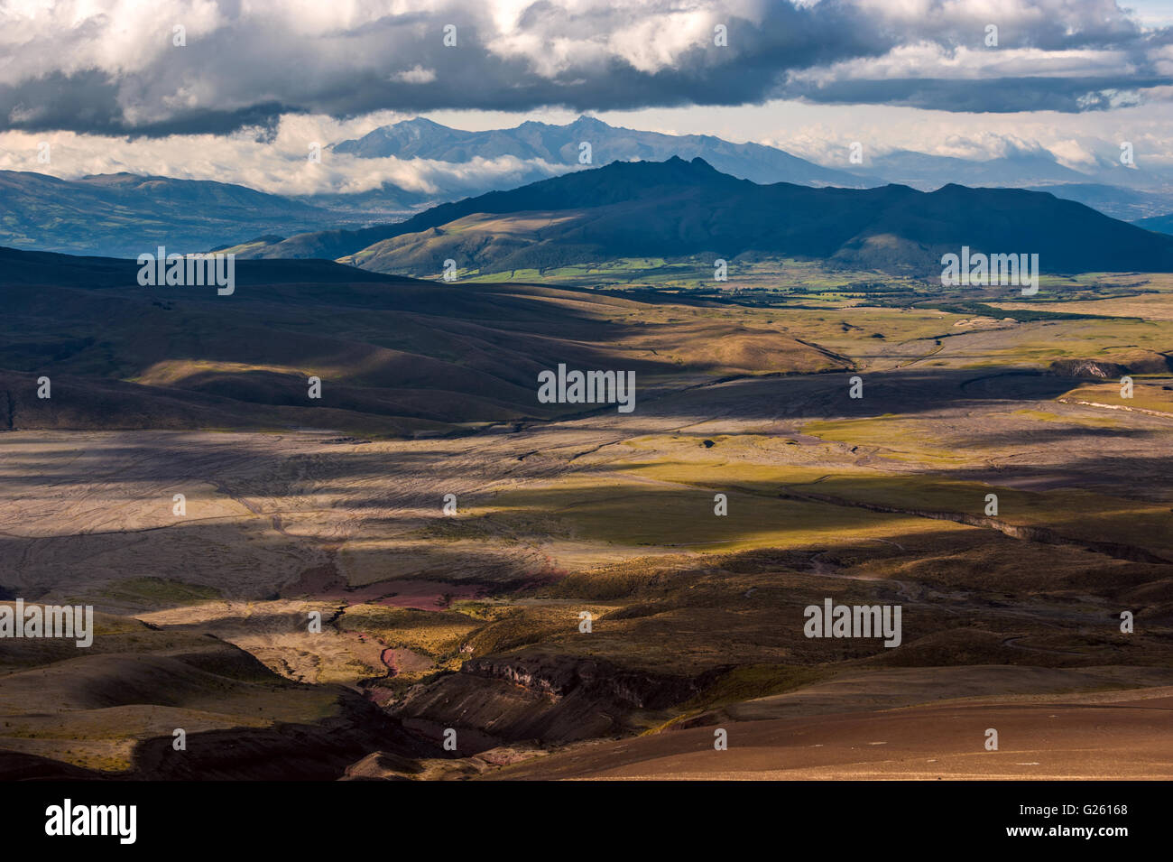 Sinchulagua Volcano range, Andean Highlands of Ecuador, South America ...