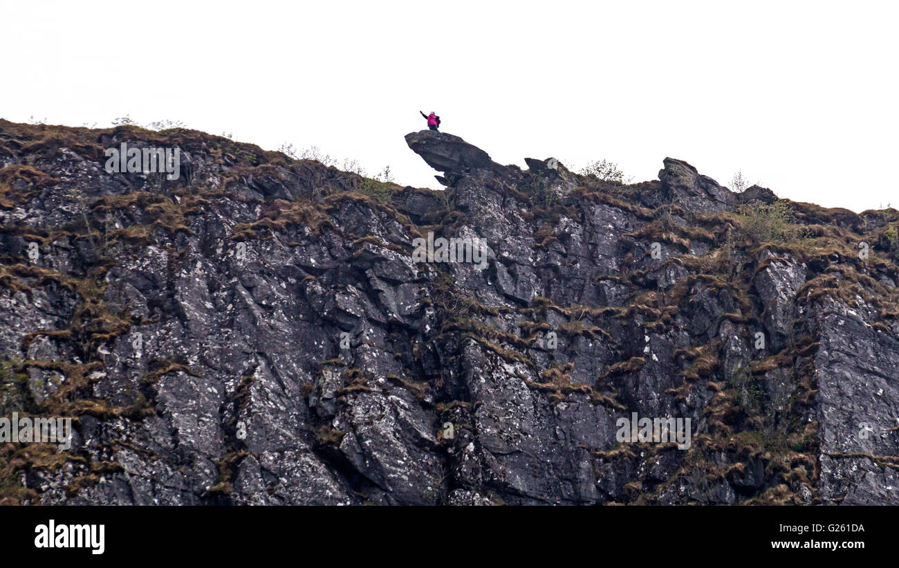 Shooting a selfie on top of Johan Skytt, a slab of rock protruding from ...