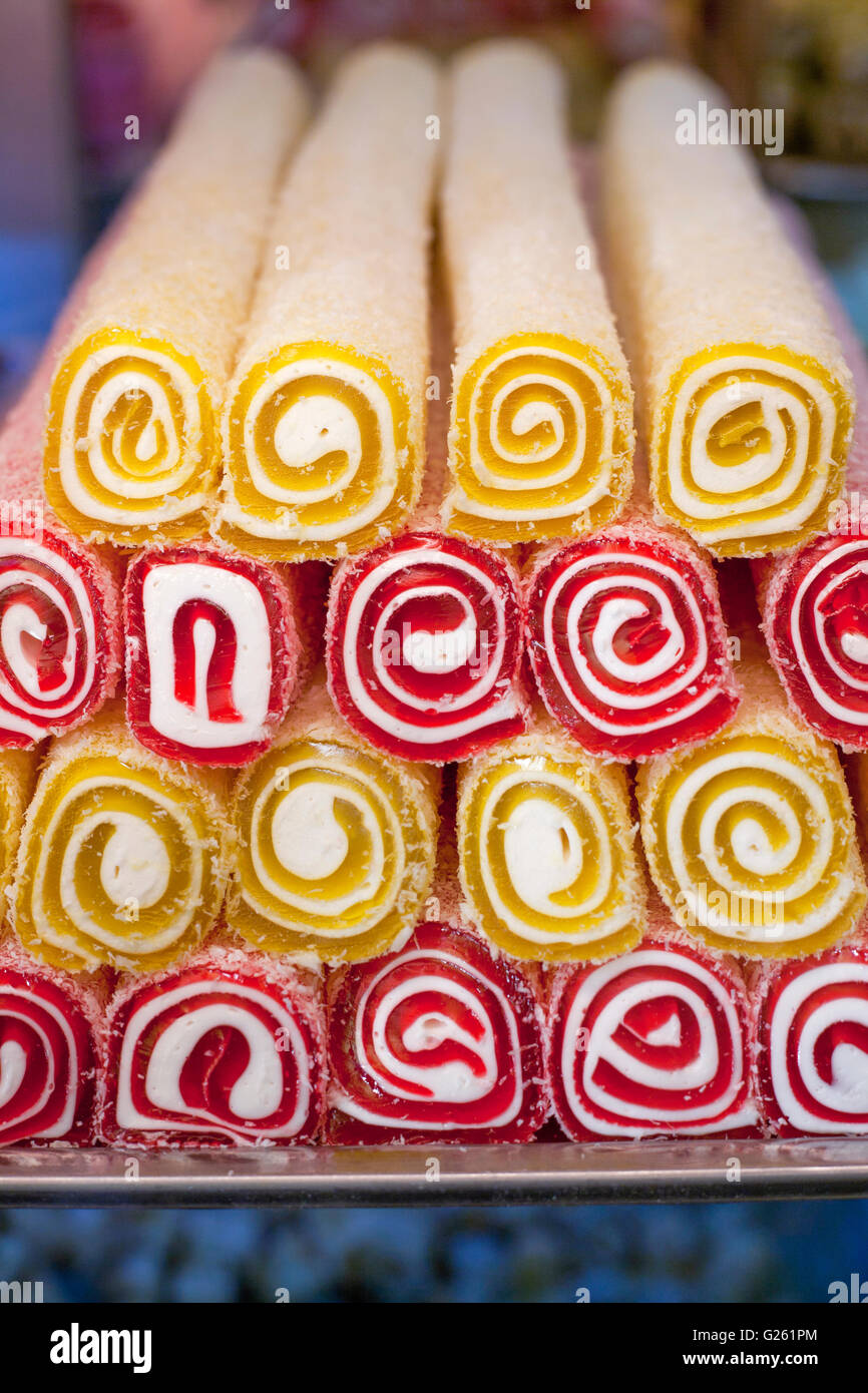 Delicious turkish sweets outdoors Stock Photo - Alamy