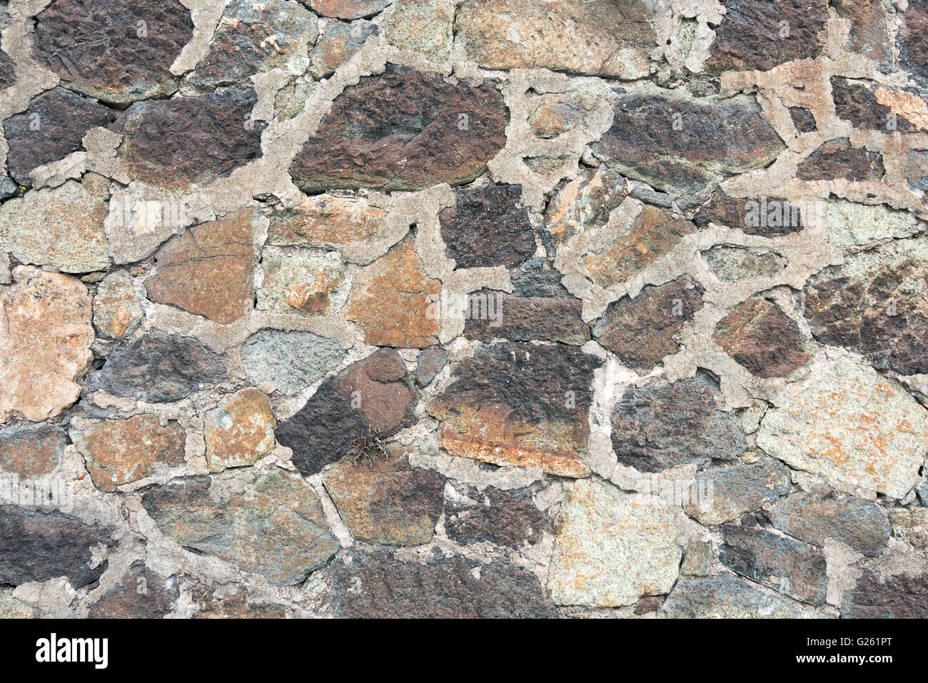 Wall of stone and cement, texture background Stock Photo - Alamy