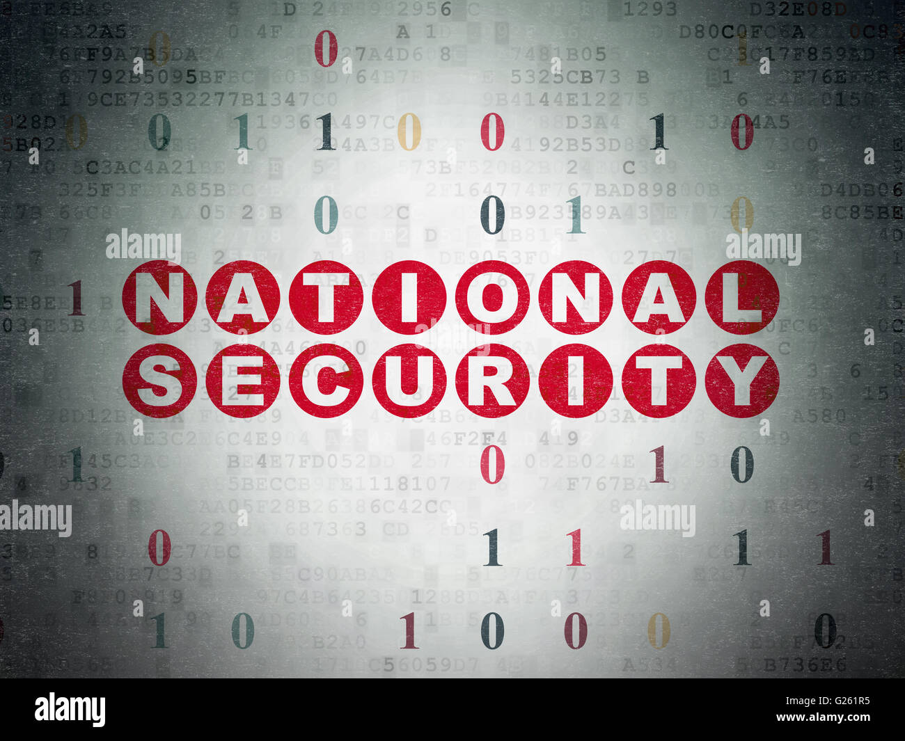 Safety concept: National Security on Digital Data Paper background ...