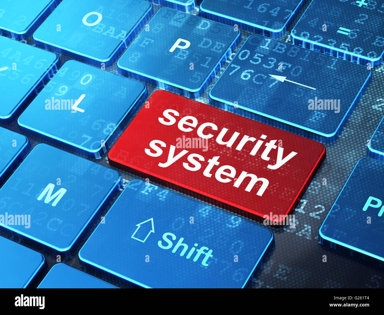 Privacy concept: Security System on computer keyboard background Stock Photo - Alamy