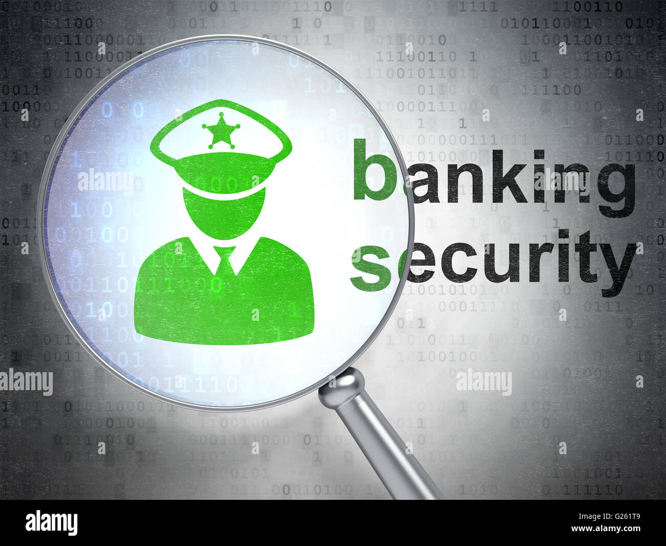 Safety concept: Police and Banking Security with optical glass Stock ...