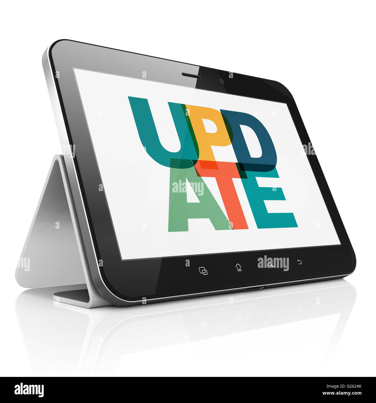 Web development concept: Tablet Computer with Update on display Stock ...