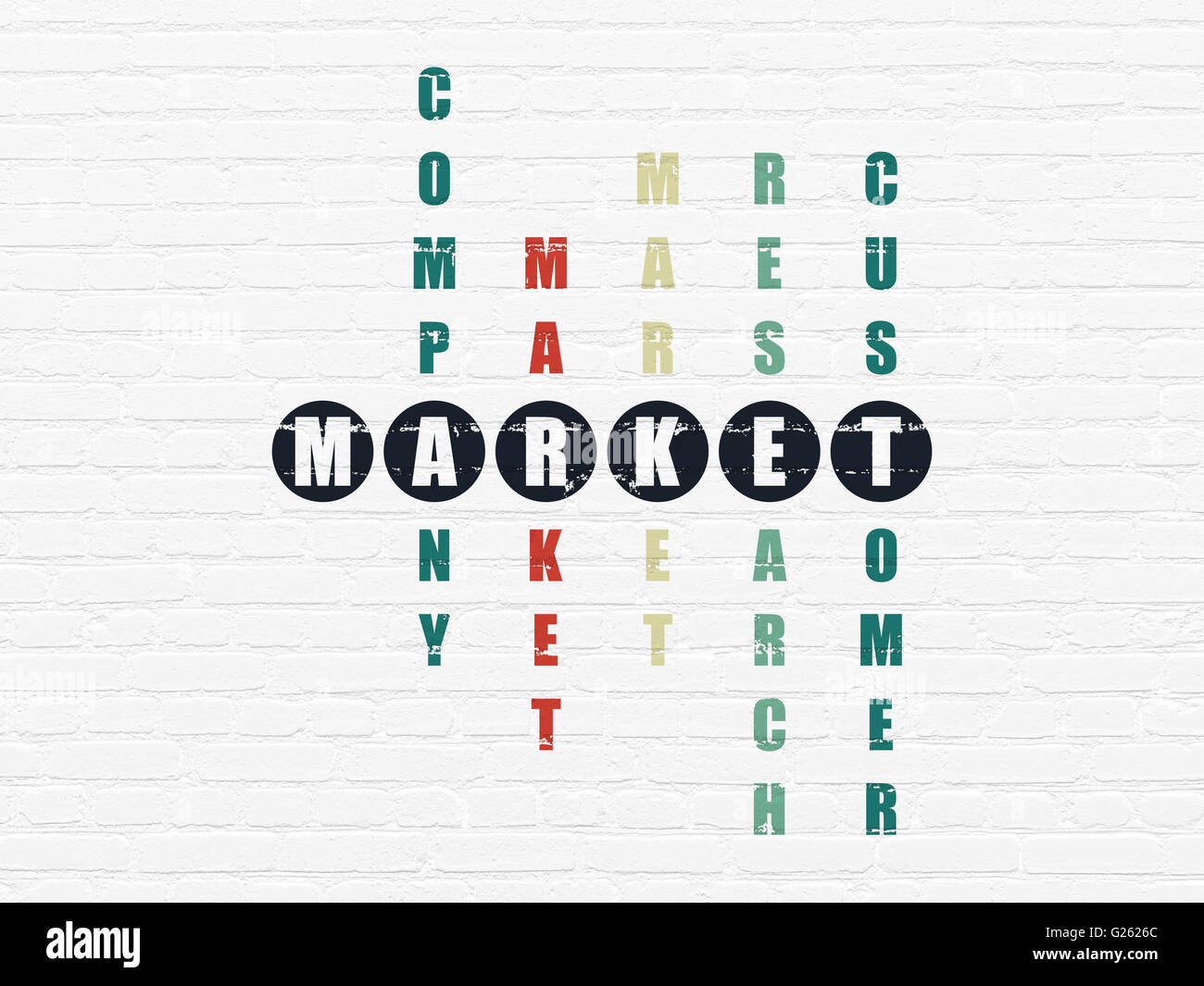 Marketing concept: Market in Crossword Puzzle Stock Photo - Alamy