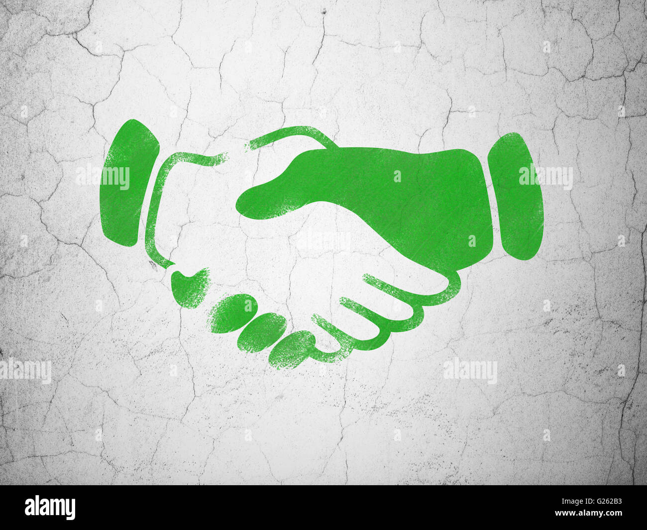 Politics concept: Handshake on wall background Stock Photo - Alamy