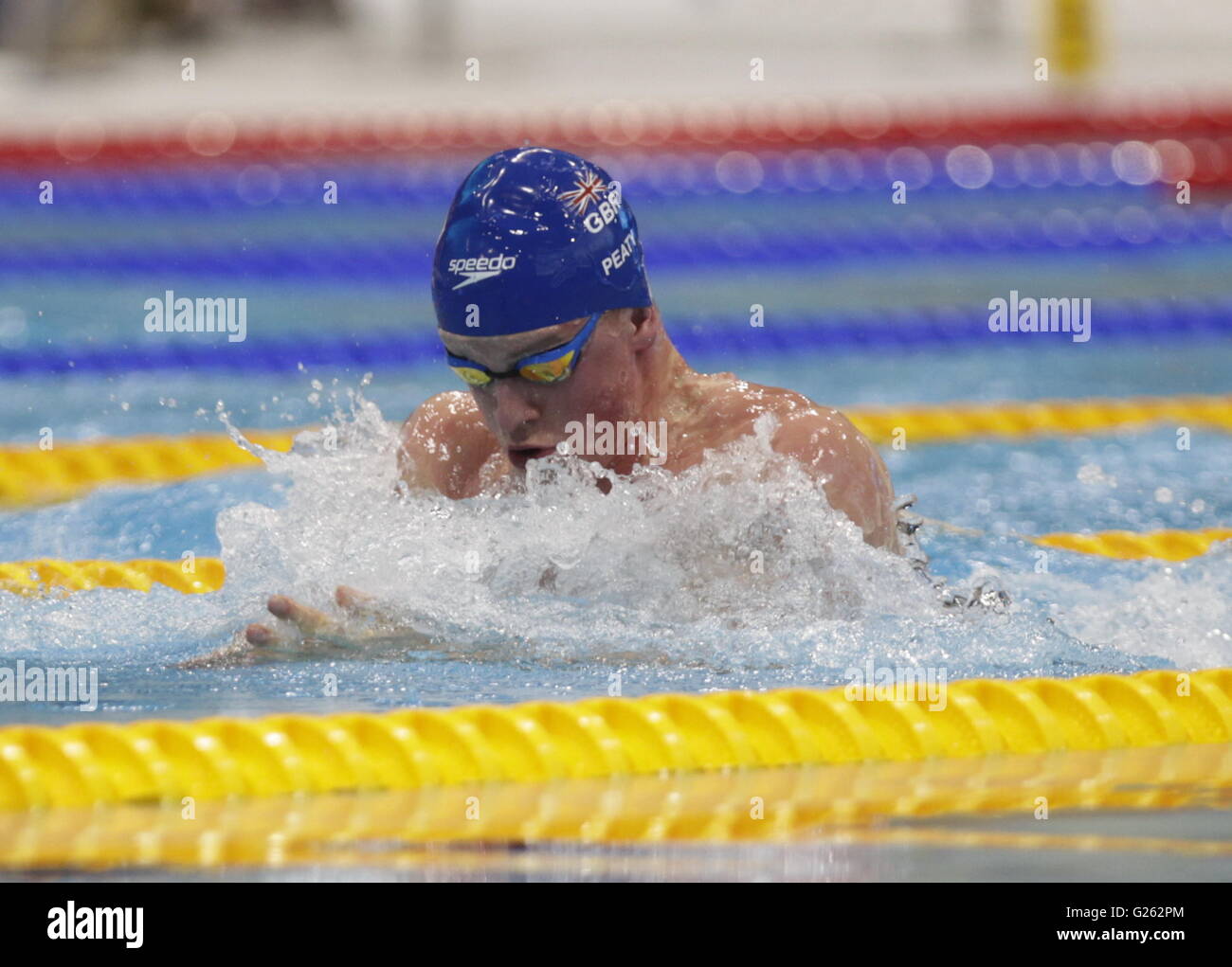 London, England, May 20, 2016: Adam Peaty English swimmer in the semi ...