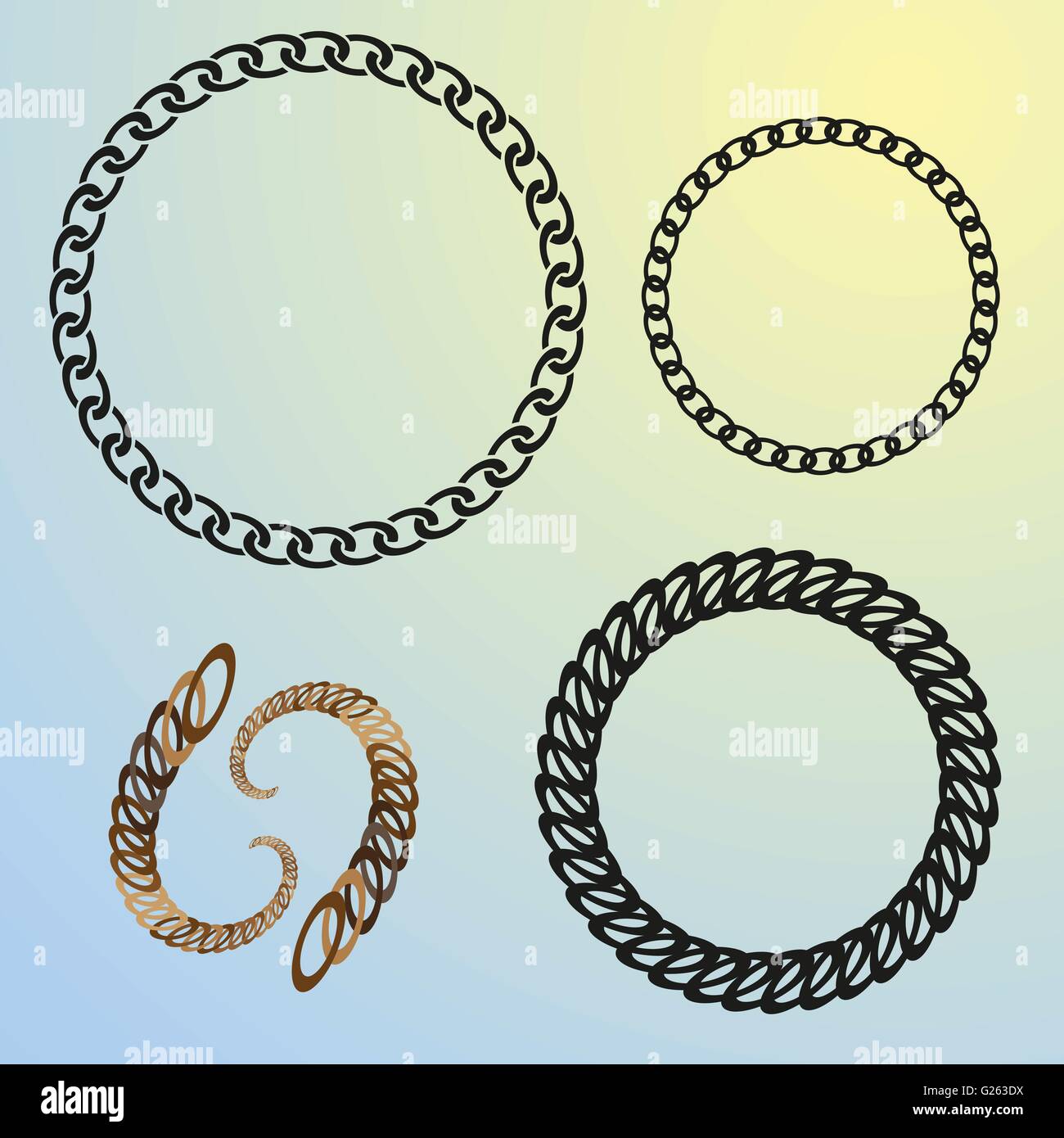round chains set frames Stock Vector Image & Art - Alamy