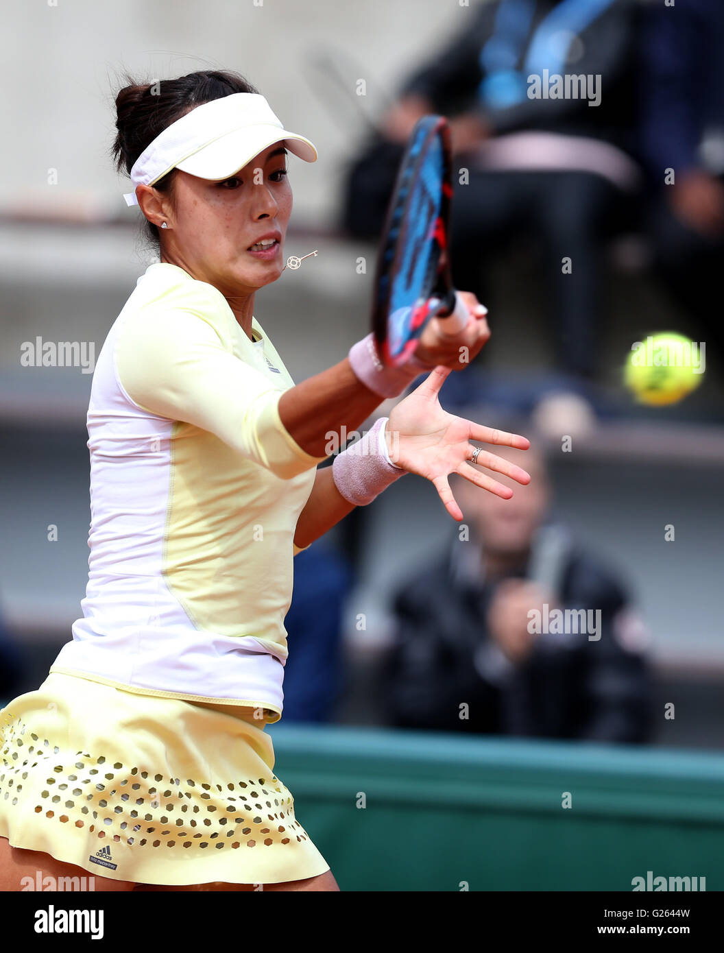 Paris. 24th May, 2016. Wang Qiang of China competes during the women's ...