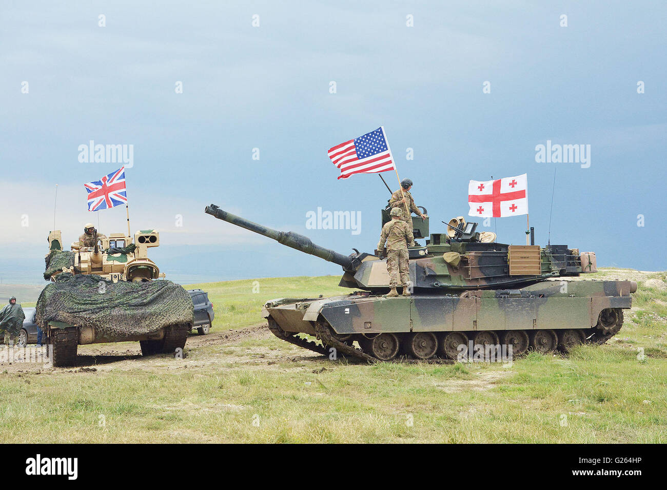 Tbilisi, Georgia. 24th May, 2016. Soldiers are seen on the last day of ...
