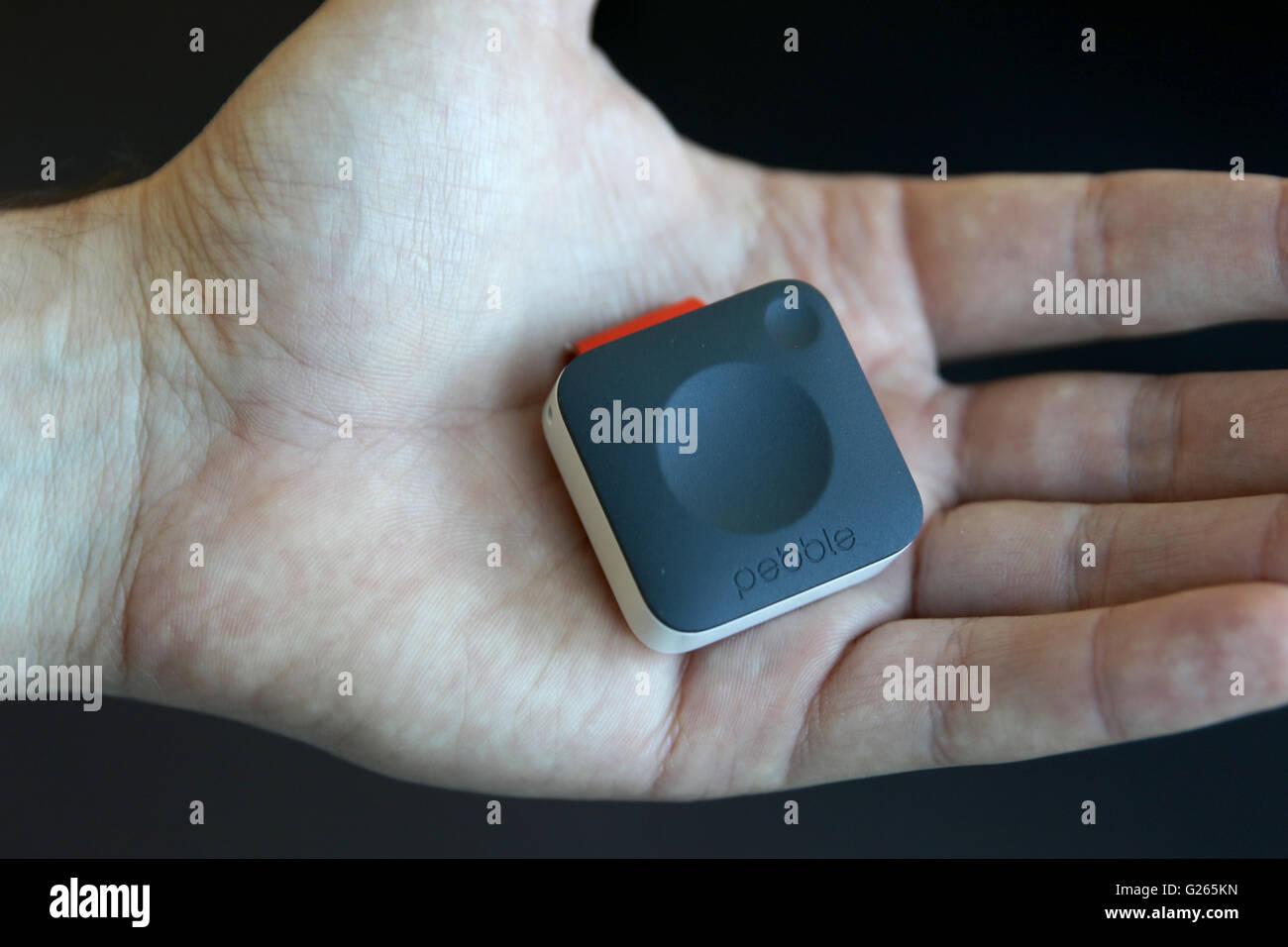 Redwood City, US. 17th May, 2016. Pebble manager Benjamin Bryant ...