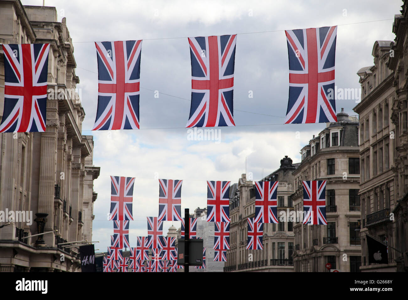 Pride flags regents street hi-res stock photography and images - Alamy