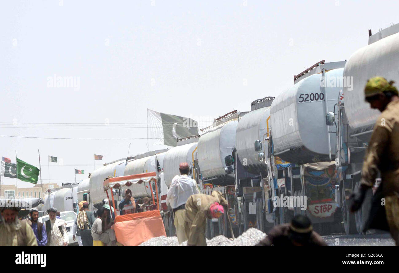 Pakistani trucks carry the goods and Afghan transit trade supply ...