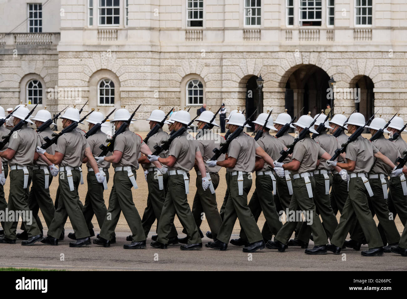 The Massed Bands Of Her Majesty's Royal Marines rehearse for the ...