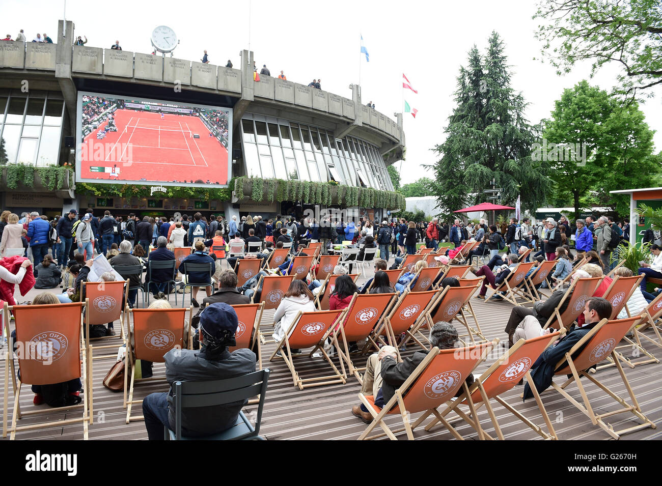 Stade Roland Garros, Paris, France. 24th May, 2016. Roland Garros ...
