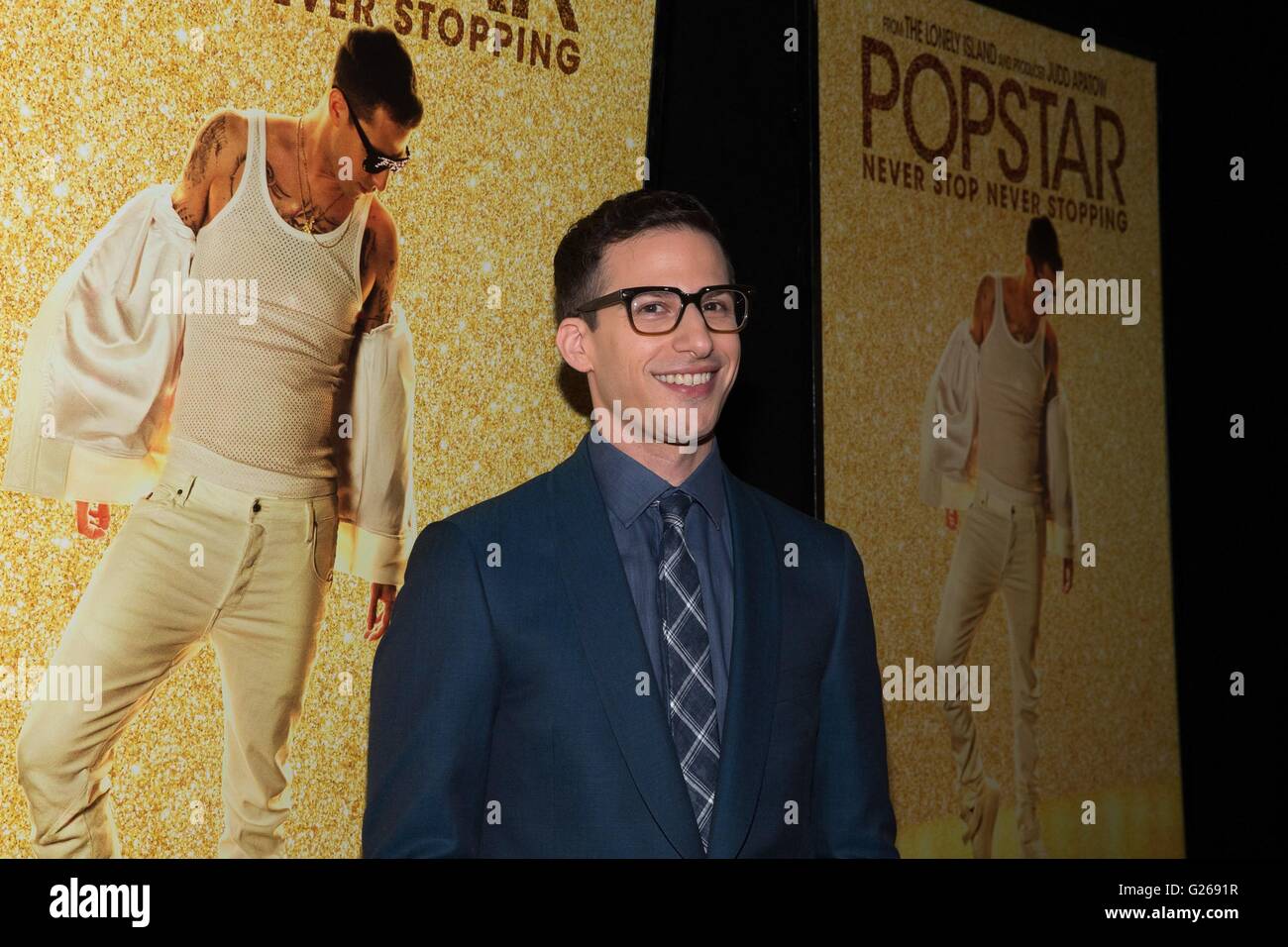 New York, NY, USA. 24th May, 2016. Andy Samberg at arrivals for POPSTAR ...