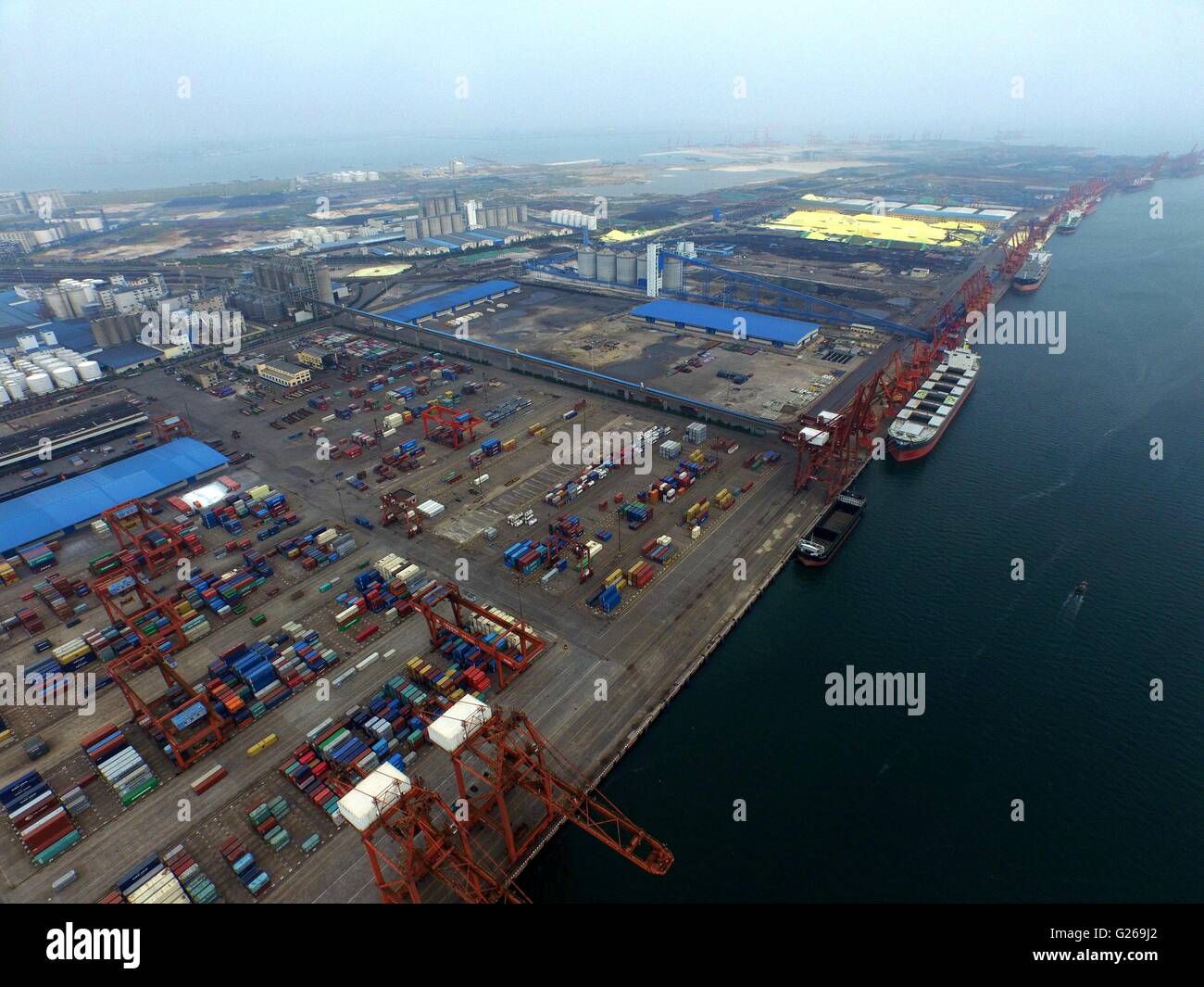 Nanning. 24th May, 2016. Photo taken on May 24, 2016 shows a dock of ...