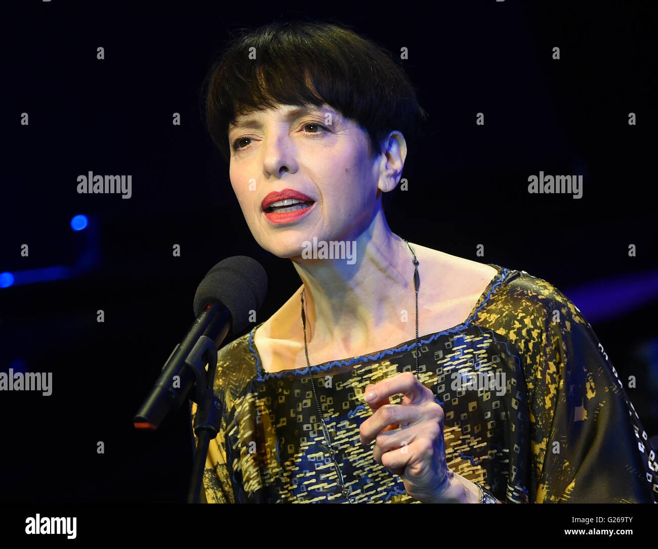 Berlin, Germany. 24th May, 2016. US singer Helen Schneider performs on ...