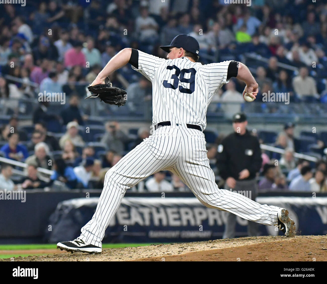 the Bronx, NY, USA. 12th May, 2016. Kirby Yates (Yankees), MAY 12, 2016 ...