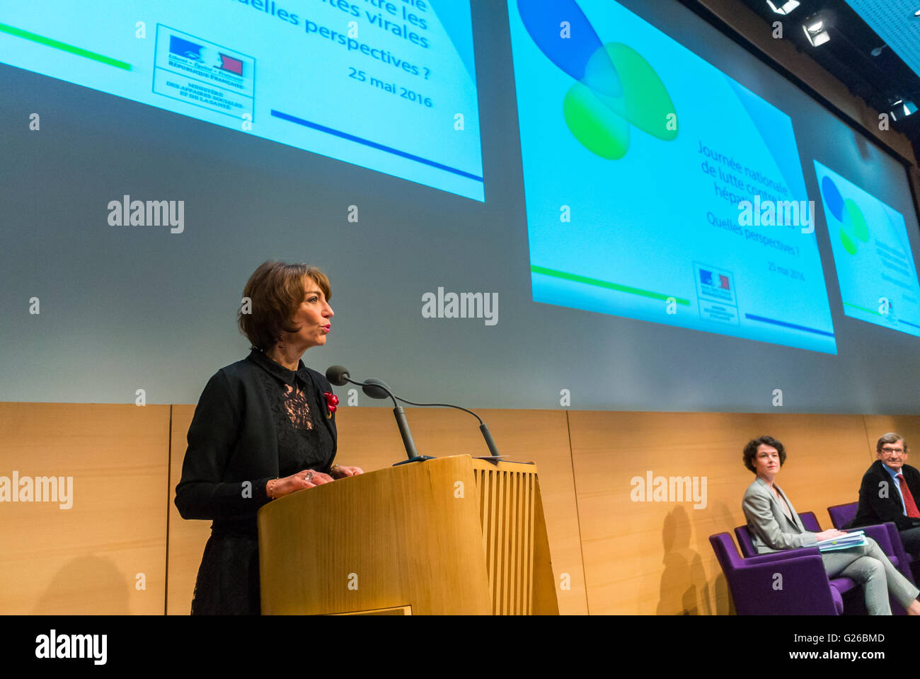Paris, France, French Minister of Health, Marisol Touraine, Making ...