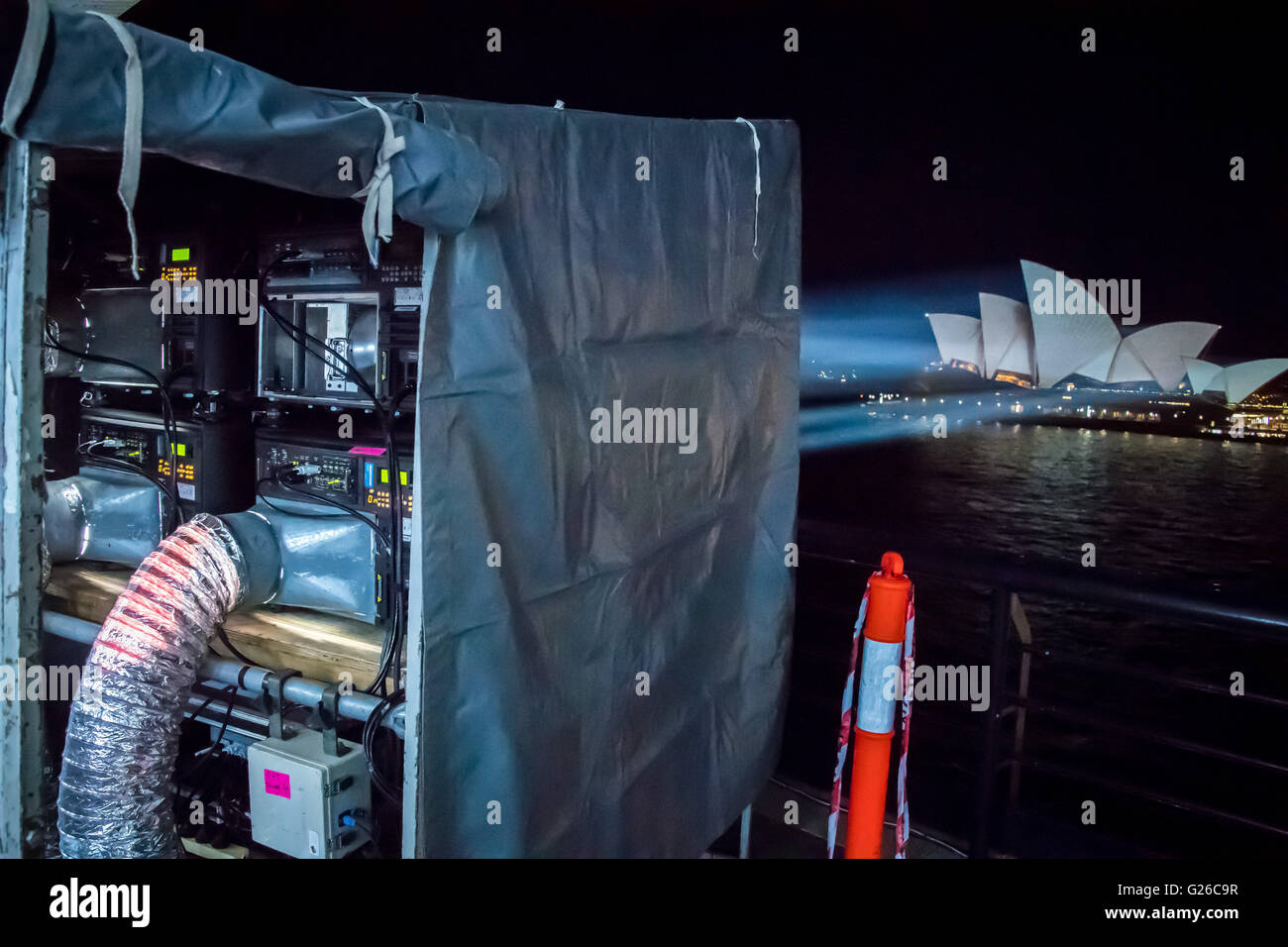 Testing underway for massive video projectors for 'Songlines' the ...