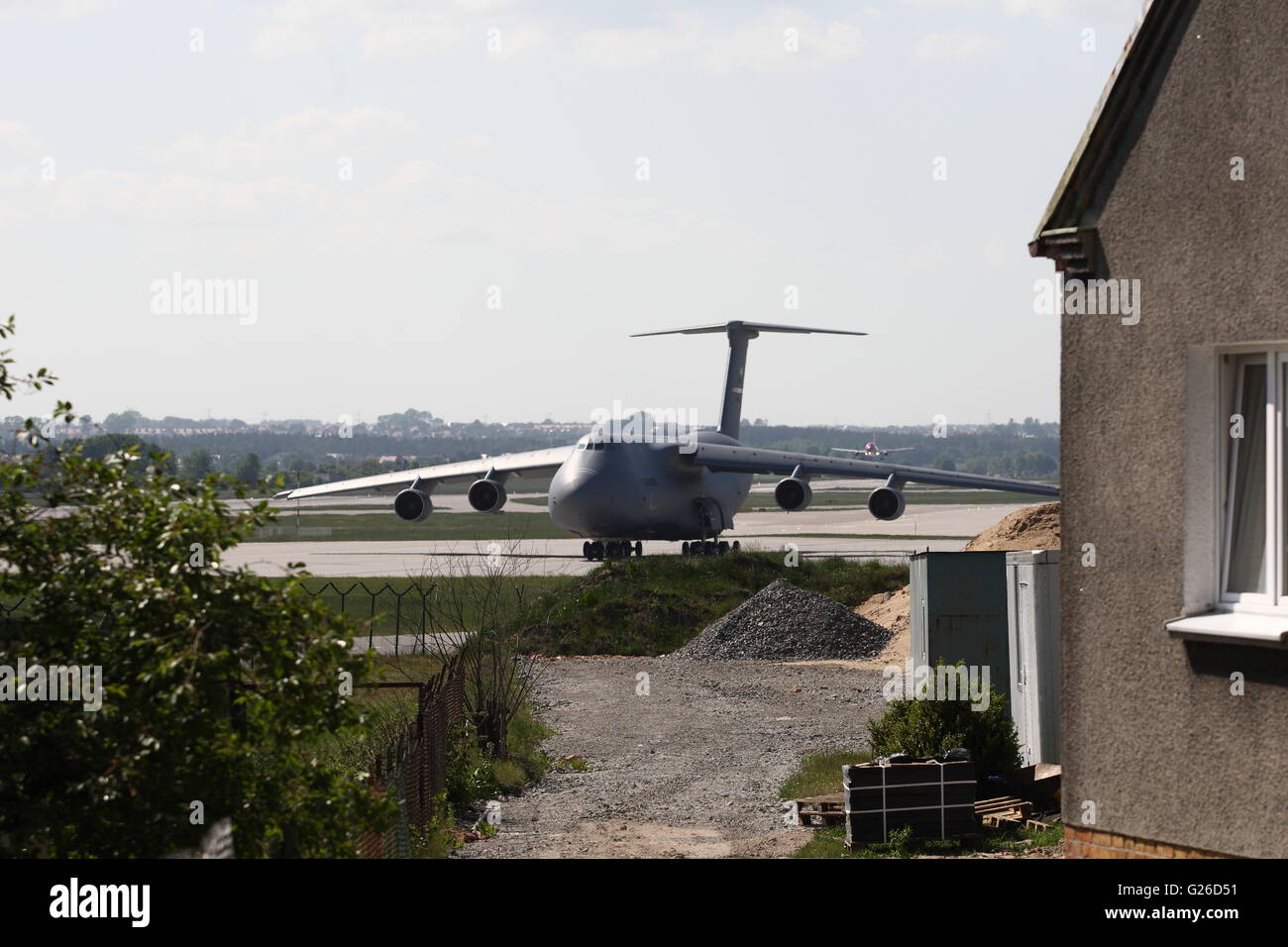 Gdansk, Poland 25th, May 2016 Giant military cargo aircraft Lockheed C ...