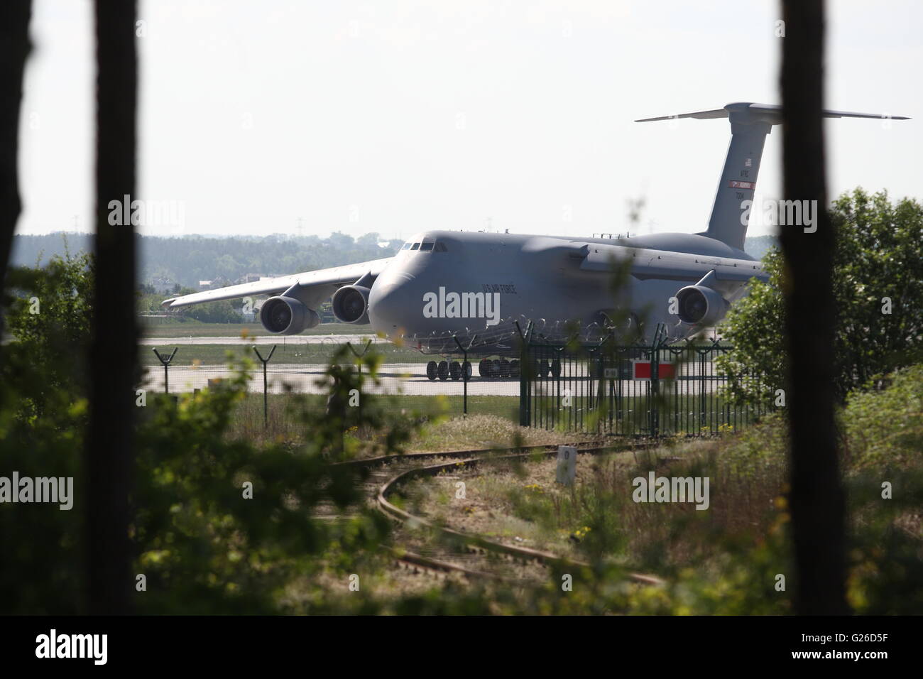 Gdansk, Poland 25th, May 2016 Giant military cargo aircraft Lockheed C ...