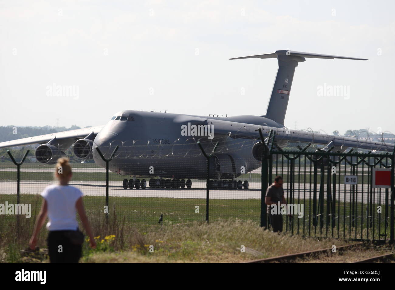 Gdansk, Poland 25th, May 2016 Giant military cargo aircraft Lockheed C ...