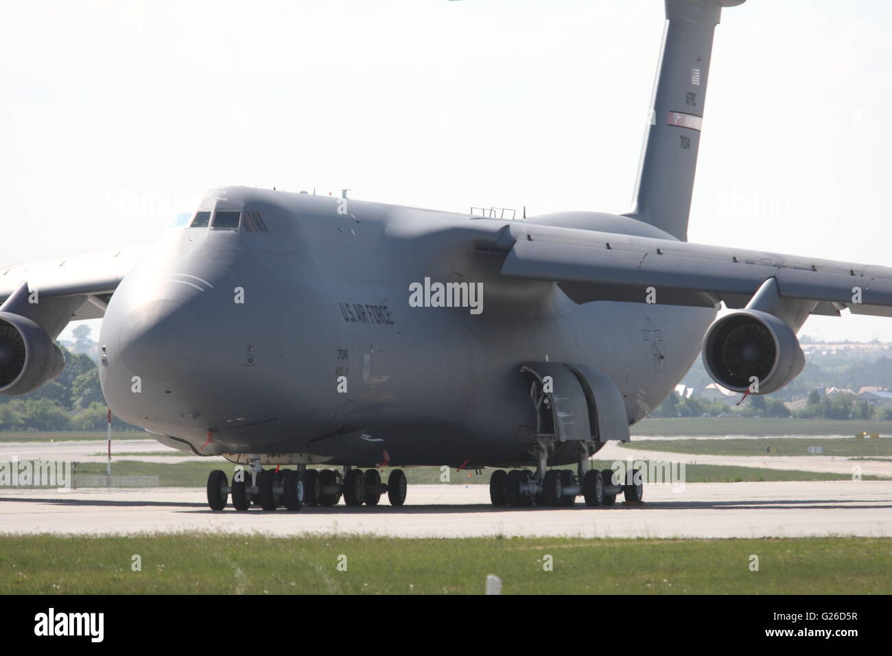 Gdansk, Poland 25th, May 2016 Giant military cargo aircraft Lockheed C ...