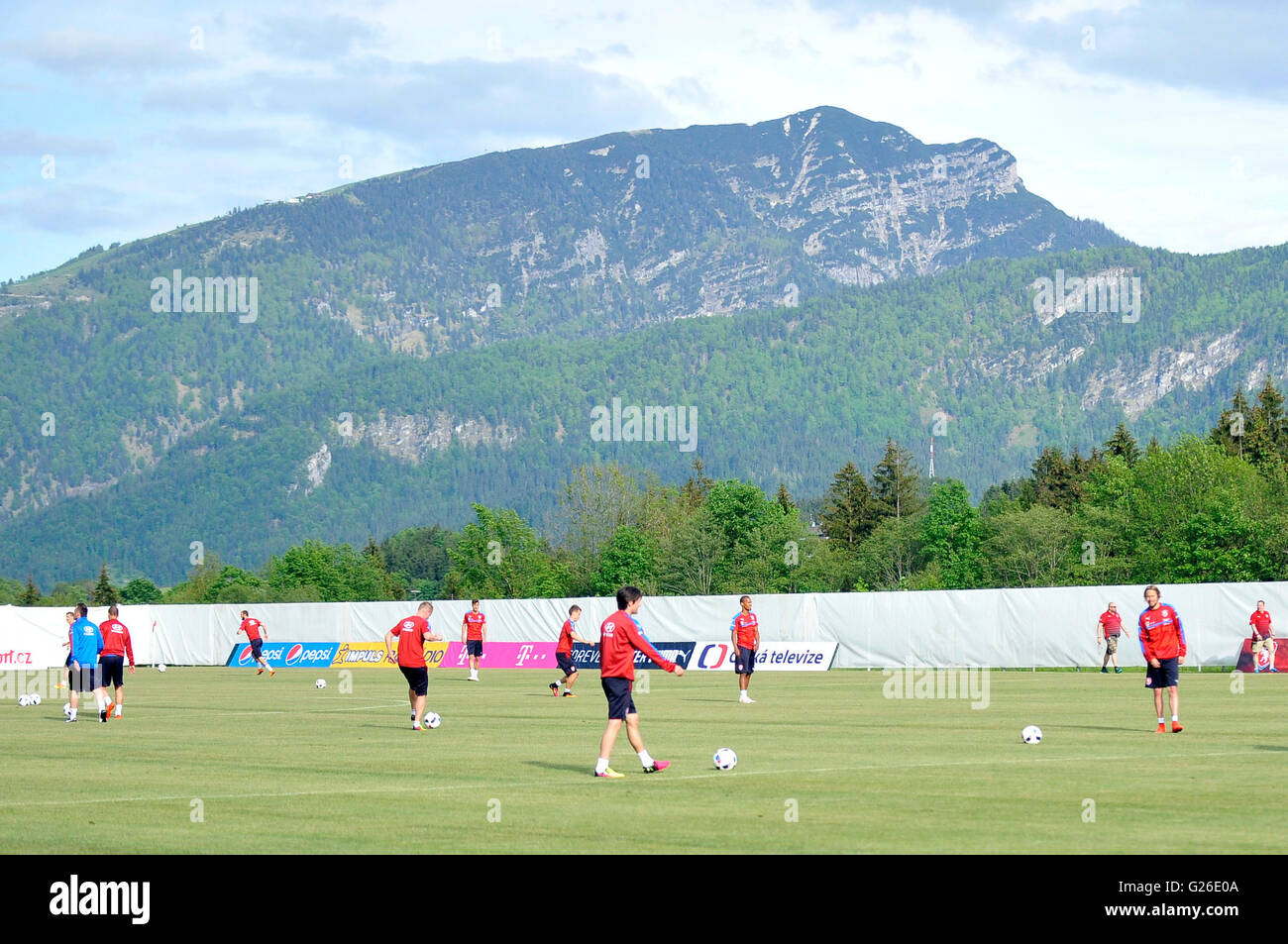 Players of Czech national soccer team attend a training camp prior to ...