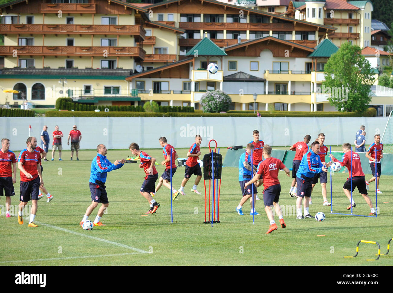 Players of Czech national soccer team attend a training camp prior to ...
