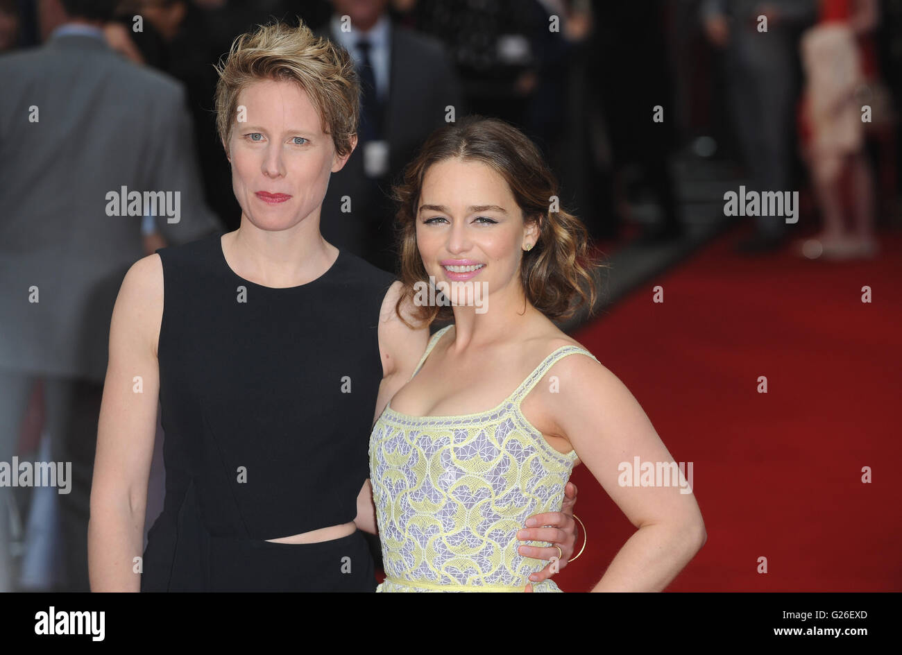 London, UK. 25th May, 2016. Thea Sharrock and Emilia Clarke attend the ...